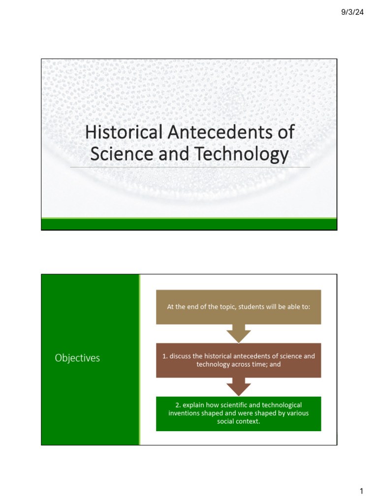 Lecture 2 - GE STS 101 - Historical Antecedents of Science and ...