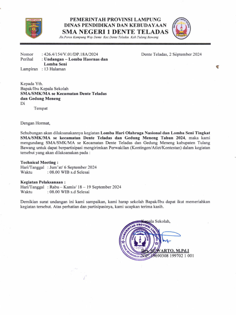Contoh Juknis Haornas Tingkat Sma/ma | PDF