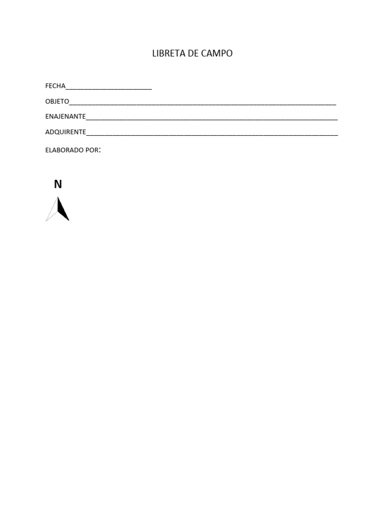 Libreta de Campo | PDF