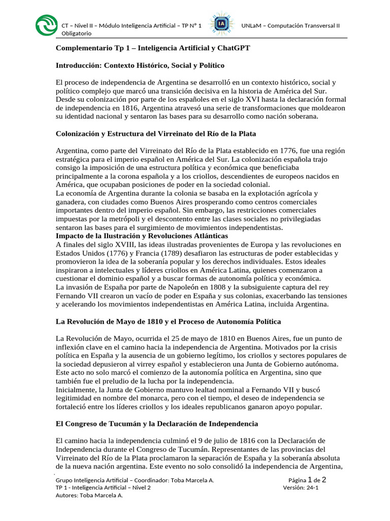 TP1 Complementario | PDF