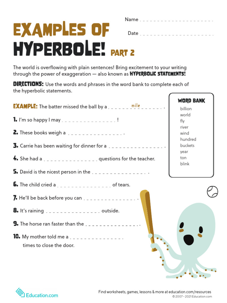 Examples of Hyperbole 2 | PDF