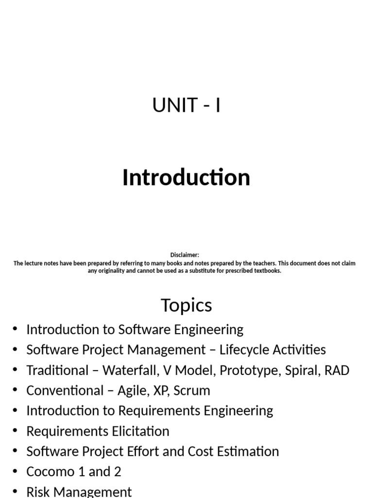 Unit - I Introduction | PDF