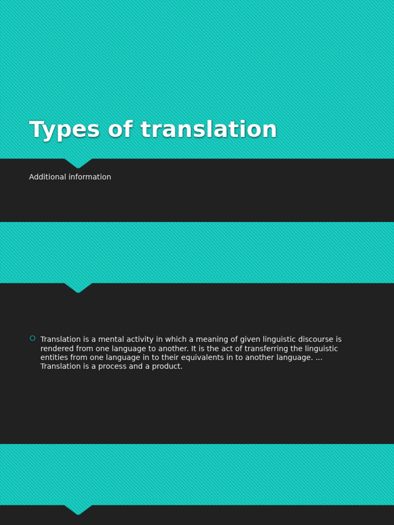 Types of Translation II | PDF