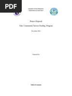 Project Proposal (Feeding Program) | PDF | Malnutrition | Health Sciences