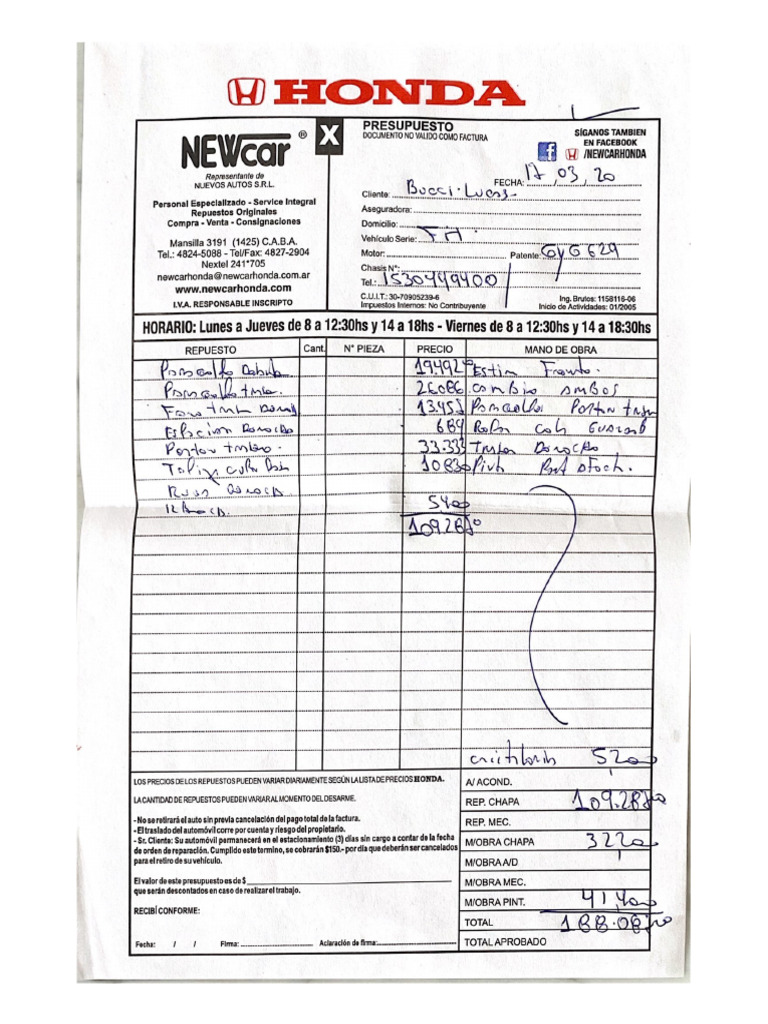 Documento No Valido Como Factura | PDF