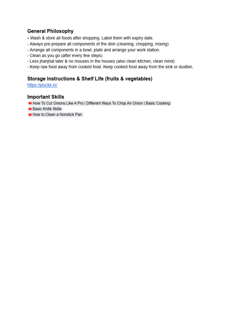 Basics of Cooking | PDF