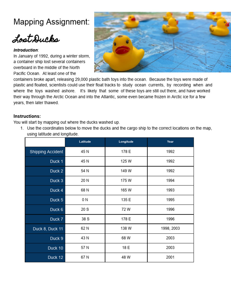 Rubber Ducks and Currents | PDF | Earth Sciences