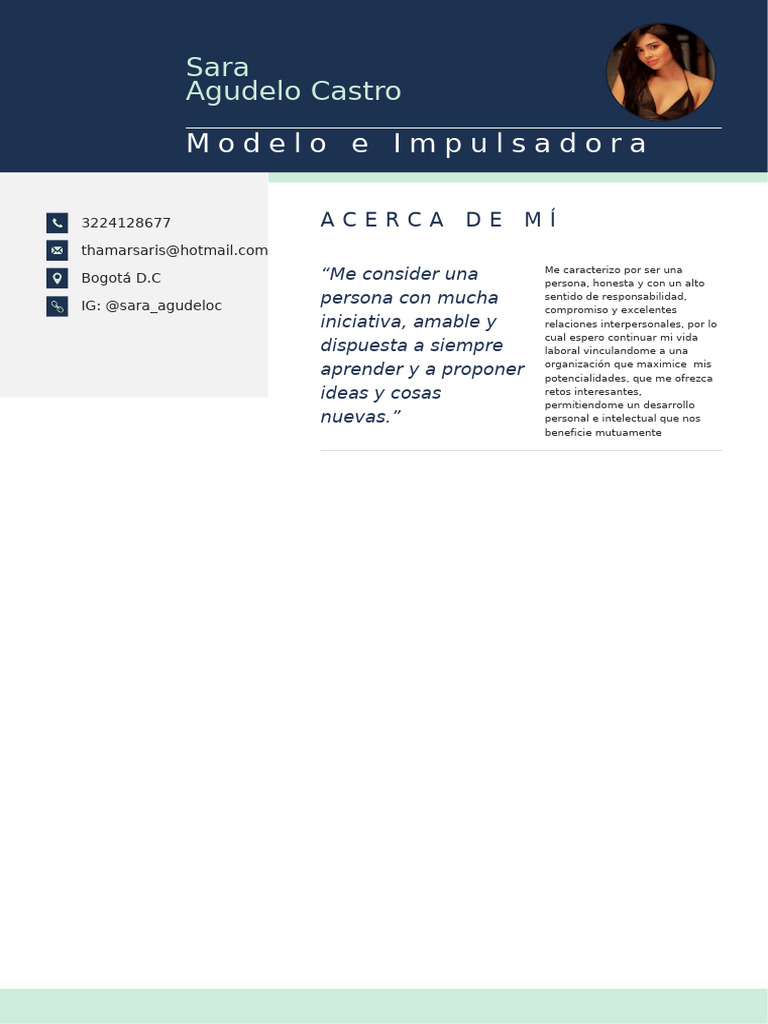CV Sara Agudelo | PDF