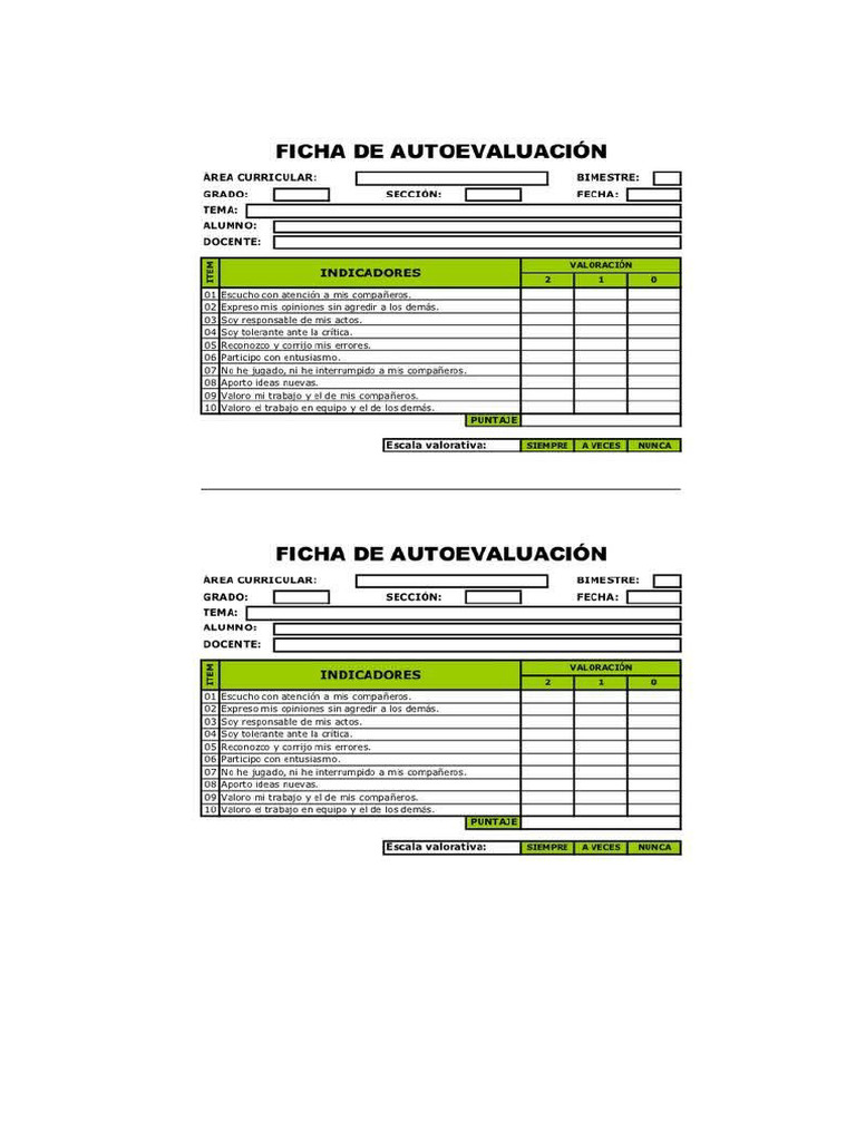 Autoevaluación | PDF