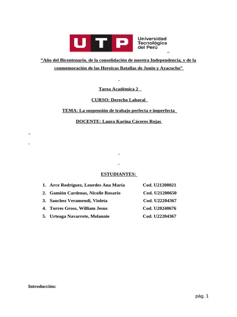 Ta2 Derecho Laboral | PDF