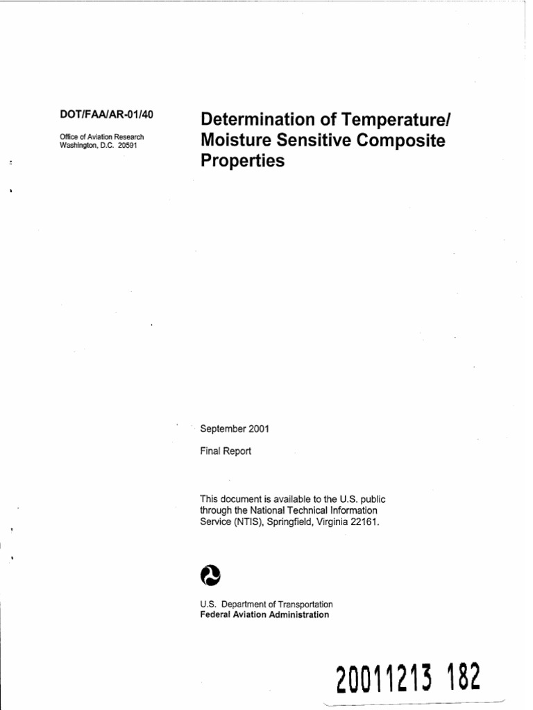 Determination of Temperature Moisture Sensitive Composite Properties | PDF