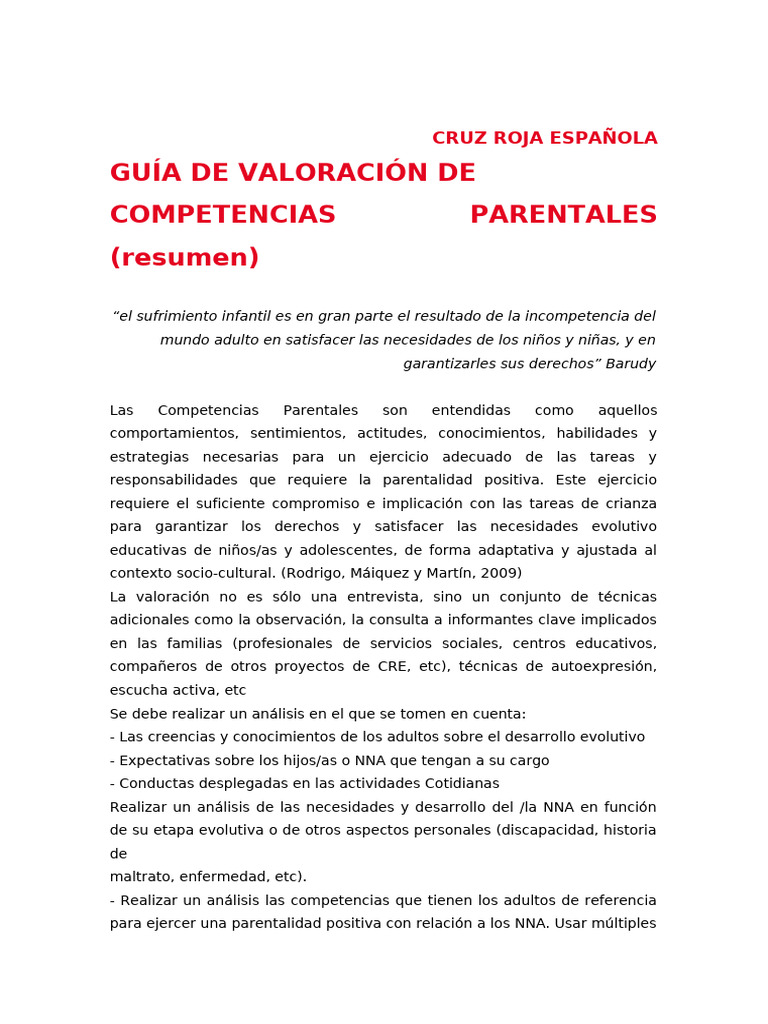 Resumen Guia de Val de HHPP Cruz Roja | PDF