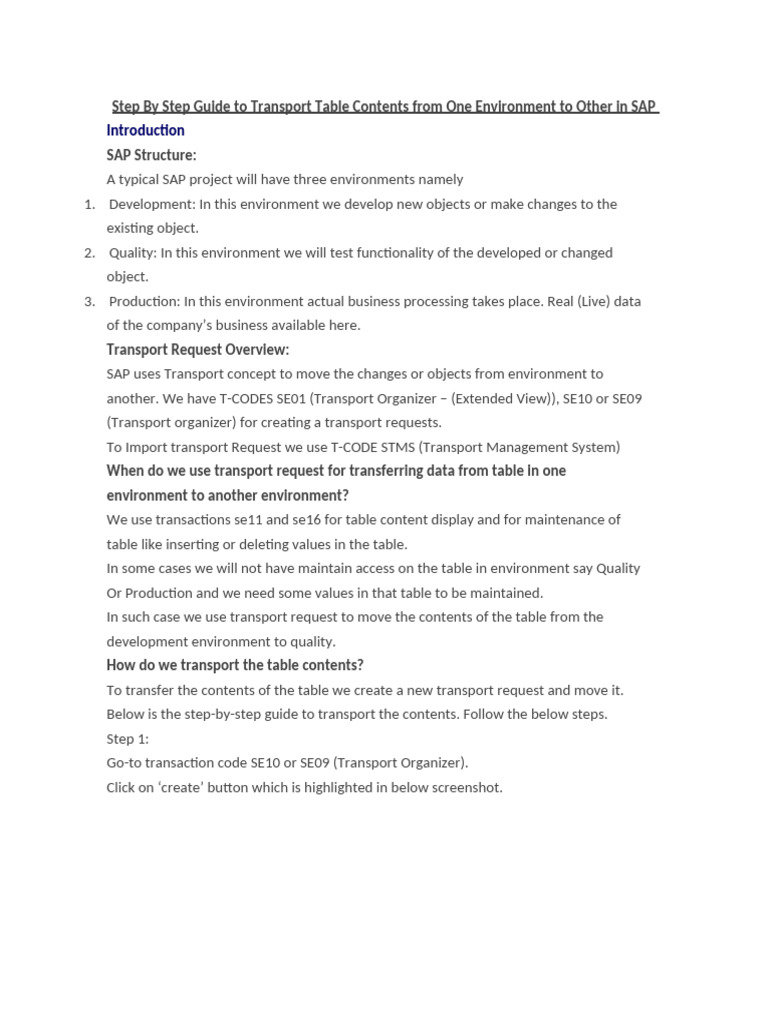 Manual Pasar Datos Tabla de DEV A PRD | PDF