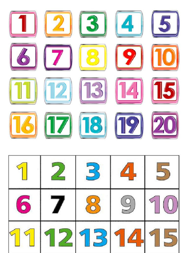 Numeros de 1 A 20 | PDF
