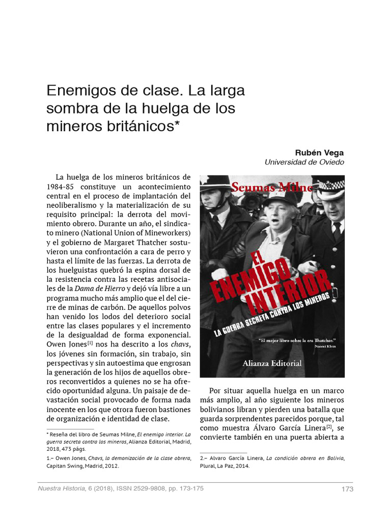 Enemigos de Clase Recension nh6 - A4 - 173-175 - Rvega-1 | PDF