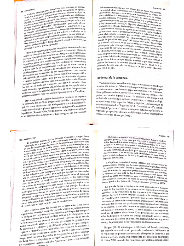GUREVICH, Ariel - Vida Digital (Las Formas de La Presencia) | PDF