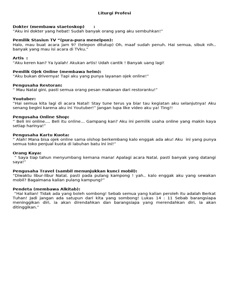 LITURGI Profesi | PDF