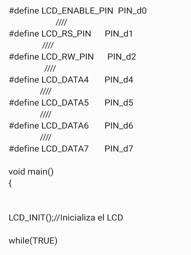 Código de LCD | PDF