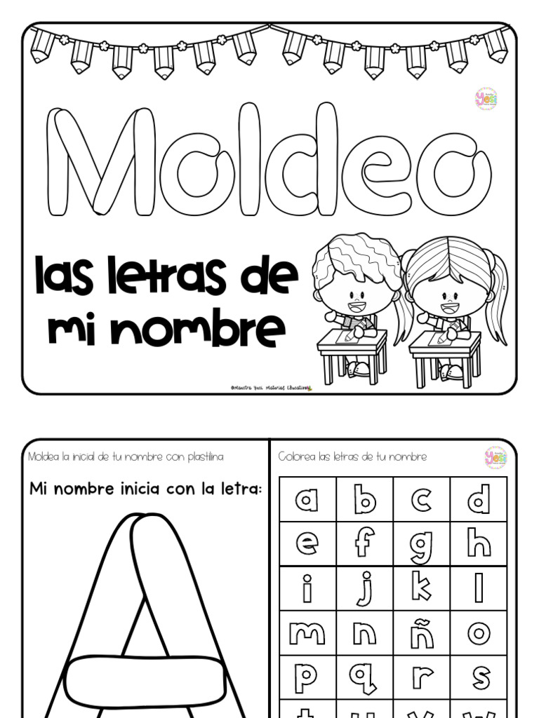 Cuadernillo Moldeo Las Letras de Mi Nombre | PDF