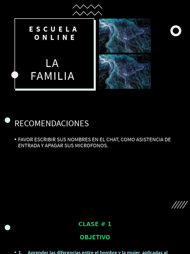 Escuela Online (La Familia) Clase 1 | PDF