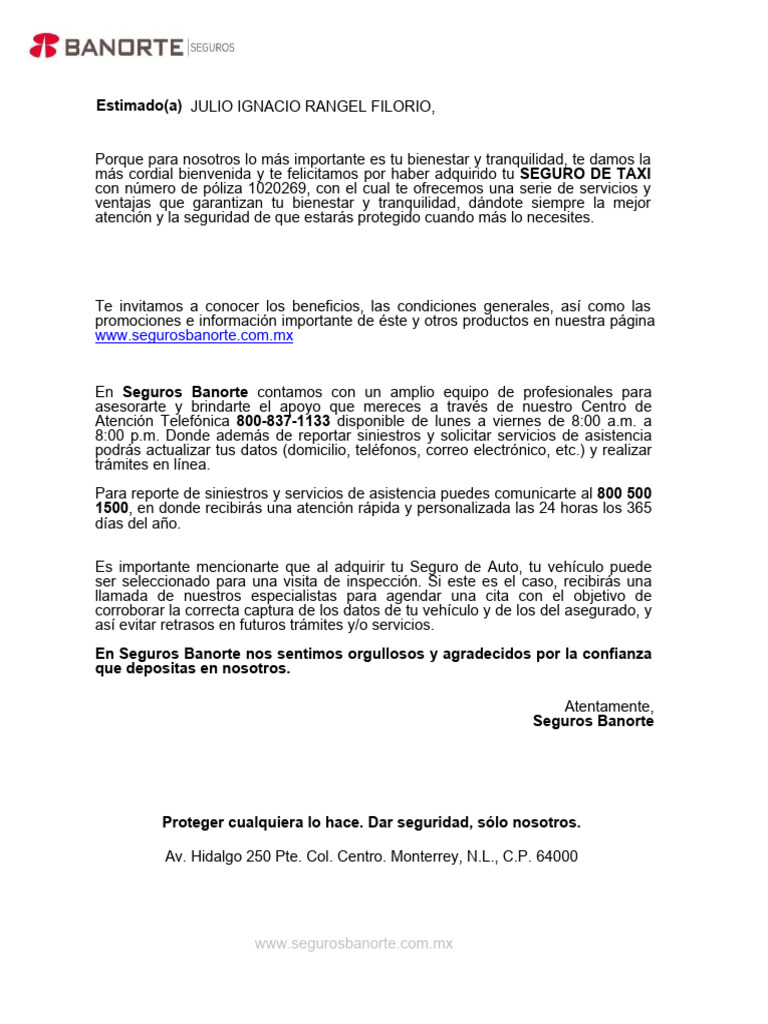 Julio Ignacio Rangel Filorio | PDF