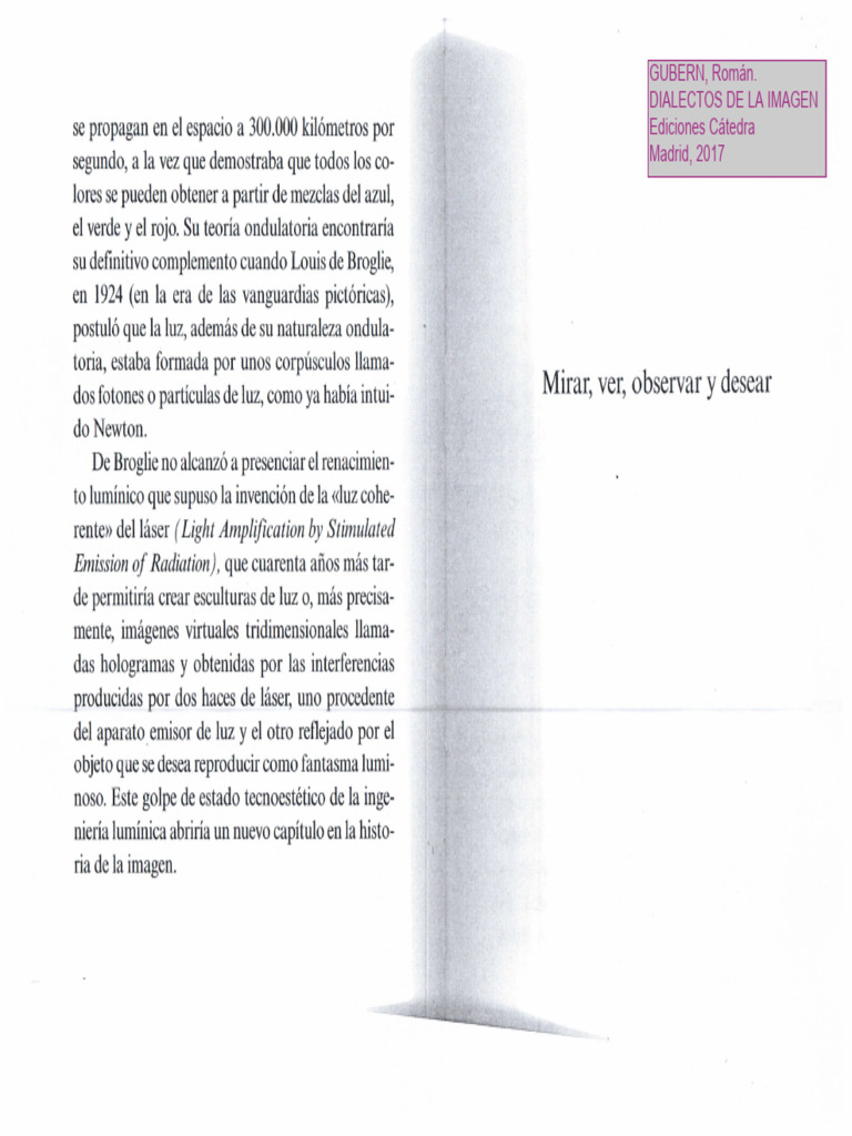 Lect - 04 - Mirar Ver Observar Desear | PDF