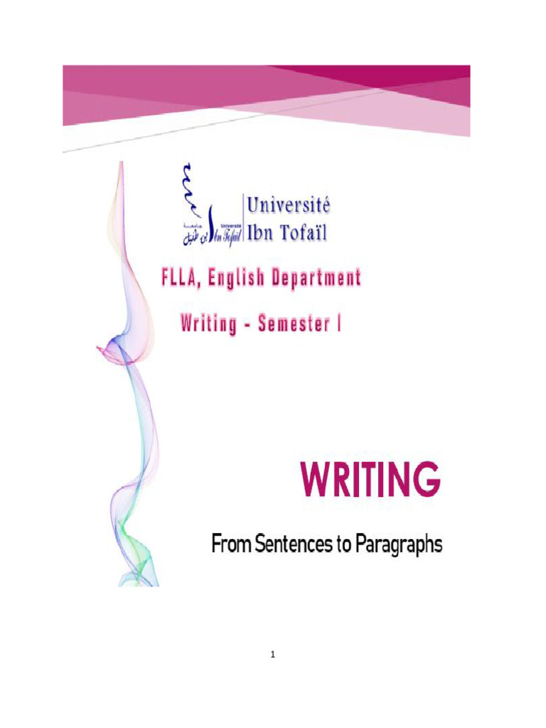 Paragraph Writing - S1 - 2023-2024 | PDF
