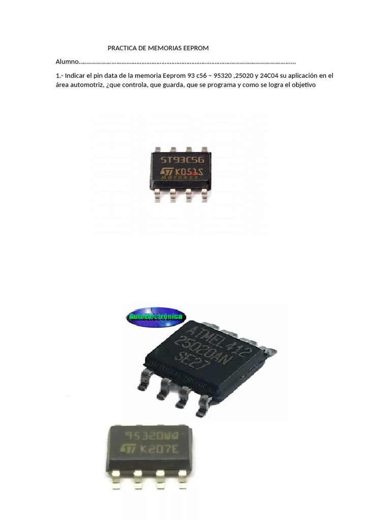 Practica de Memorias Eeprom | PDF