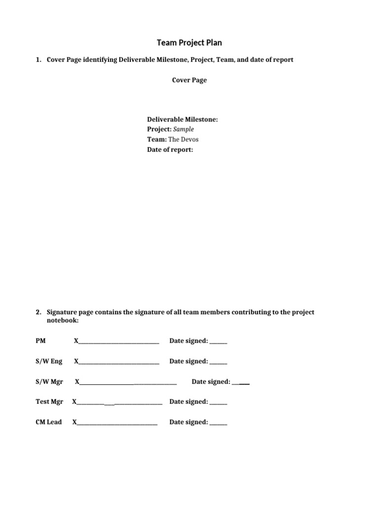Notional Project Plan | PDF