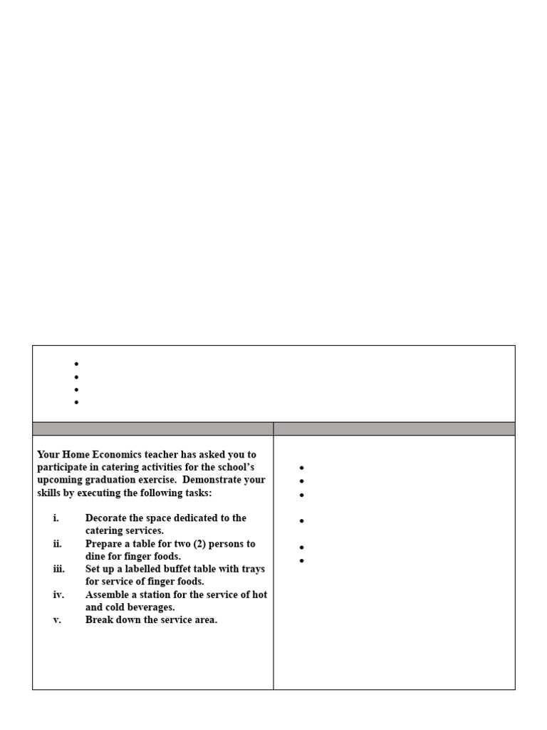 CSEC SBA 2 (Food and Drink) 2024 To 2026 | PDF