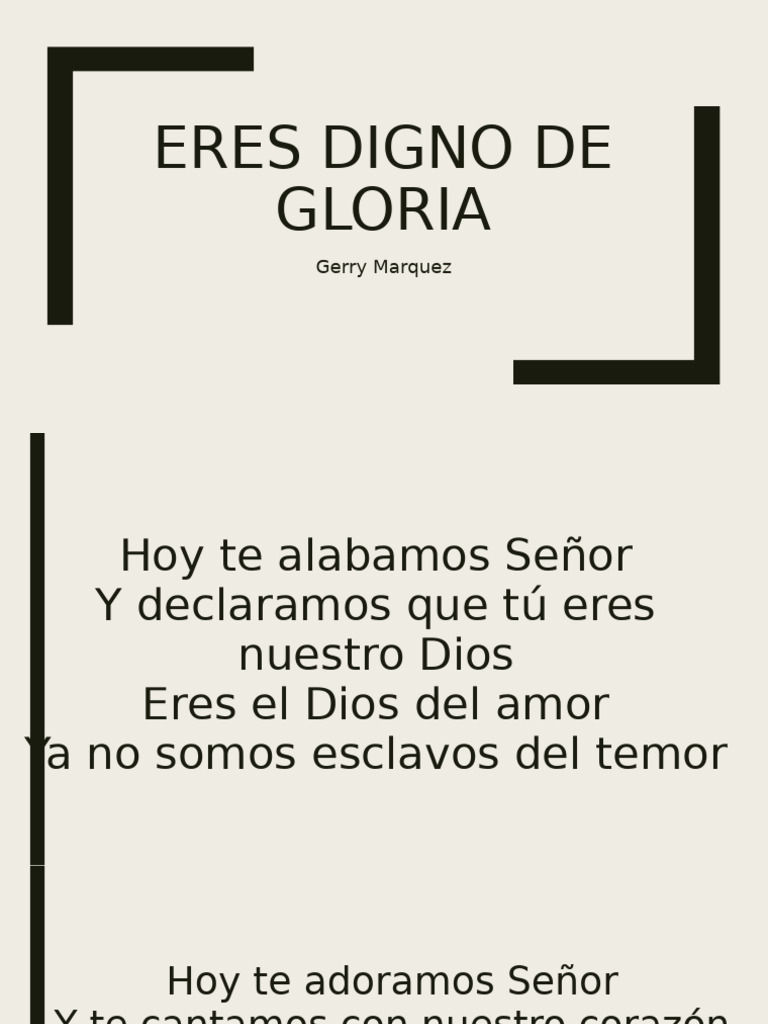 Eres Digno de Gloria | PDF