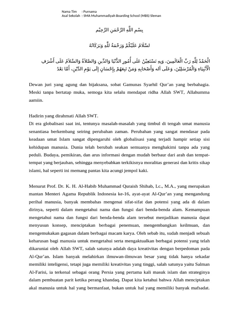 MSQ Tim Purnama | PDF