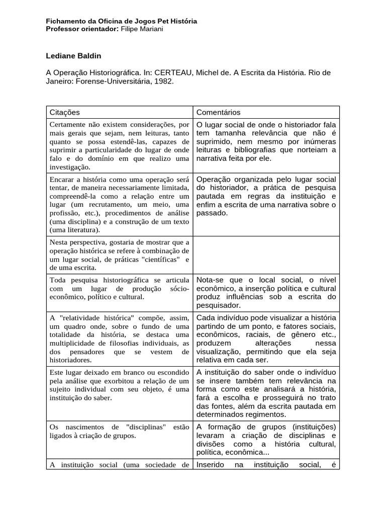 Fichamento 1 | PDF Fichamento 1 | PDF