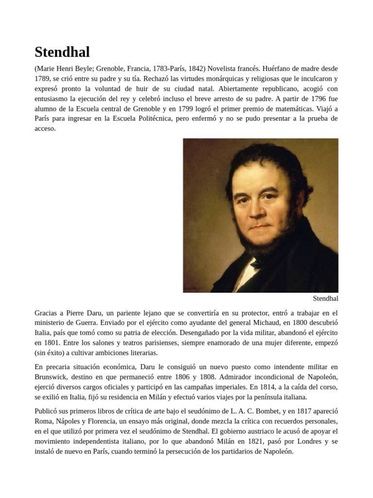 Stendhal | PDF