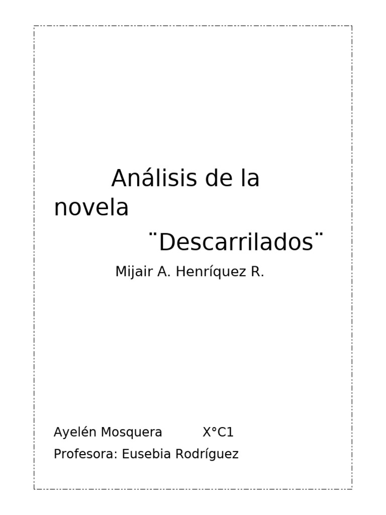 Análisis de La Novela | PDF