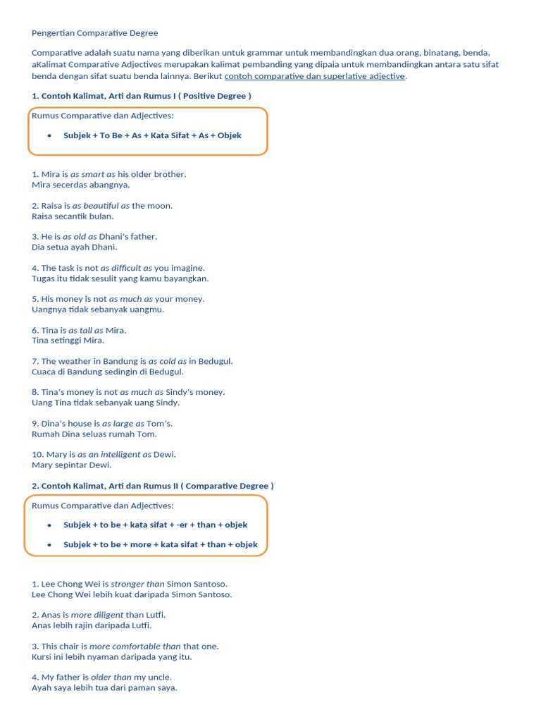 Comparative Degree | PDF | Adjective | Linguistic Typology