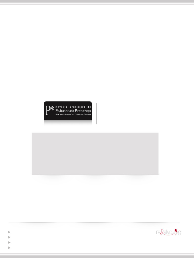 Revista Brasileira de Estudos Da Presença (Brazilian Journal On ...