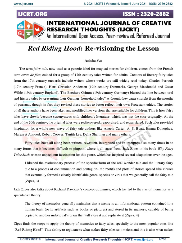 Modern Interpretations of Red Riding Hood | PDF | Little Red Riding ...