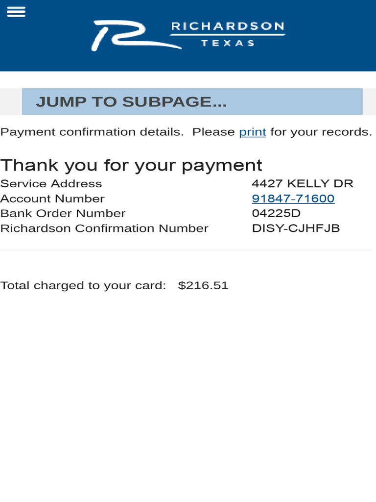 QuickPay Confirmation | PDF