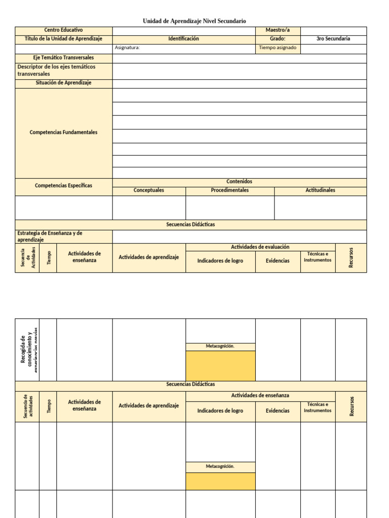 Unidad de Aprendizaje | PDF | Aprendizaje | Enseñando