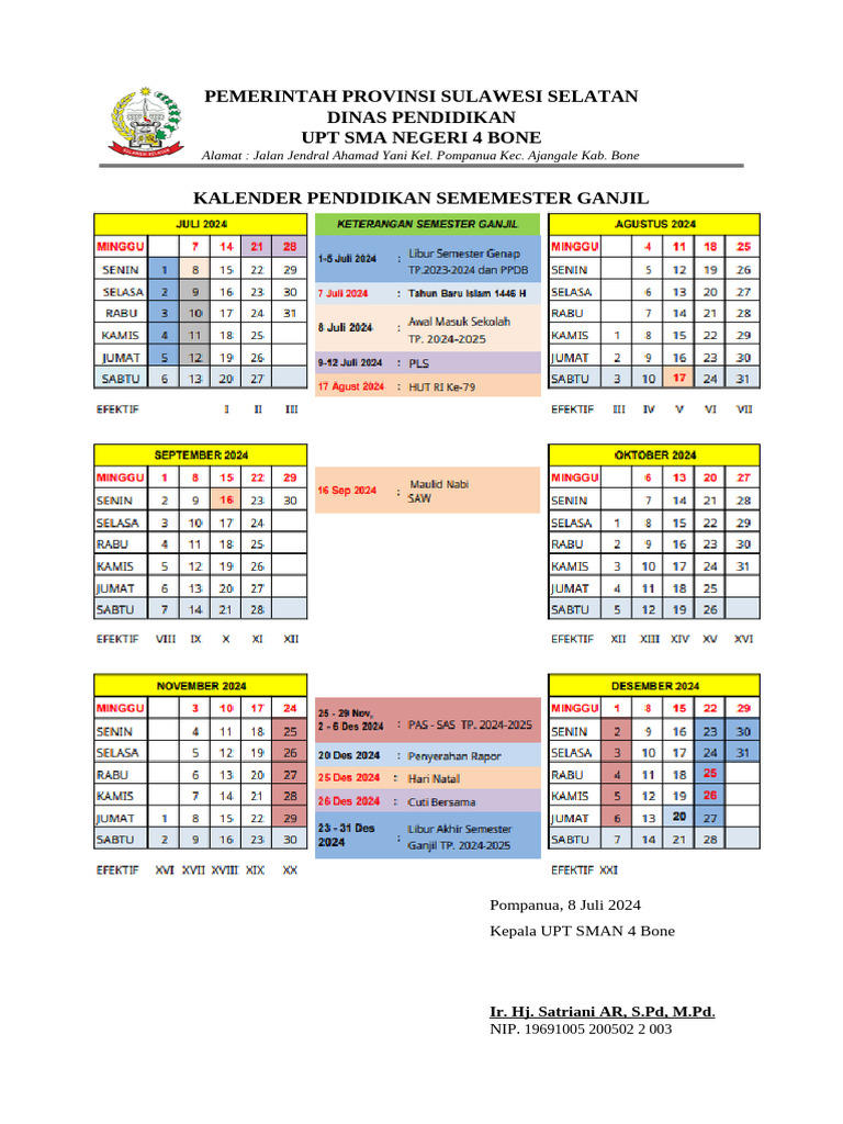 Kalender Pendidikan | PDF