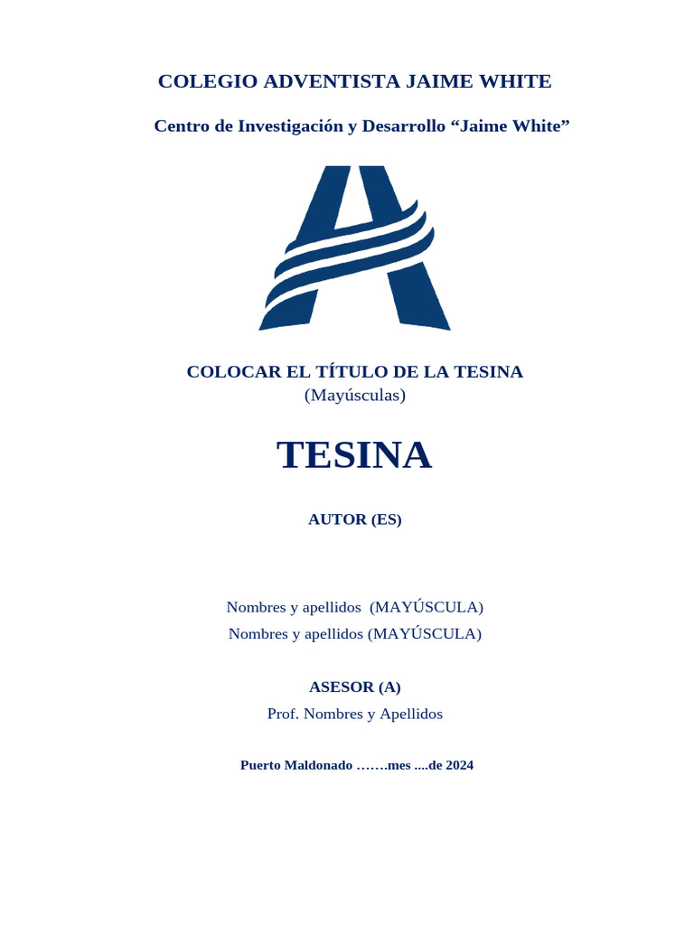 Plantilla de Tesina | PDF
