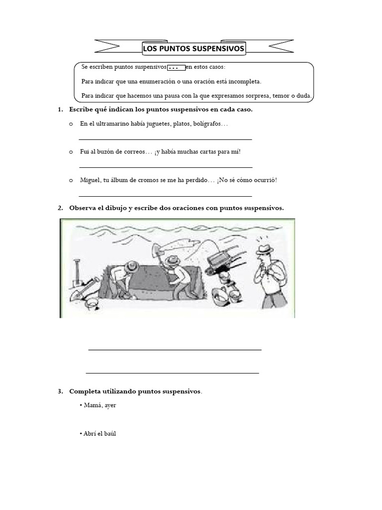Actividad de Puntos Suspensivos | PDF