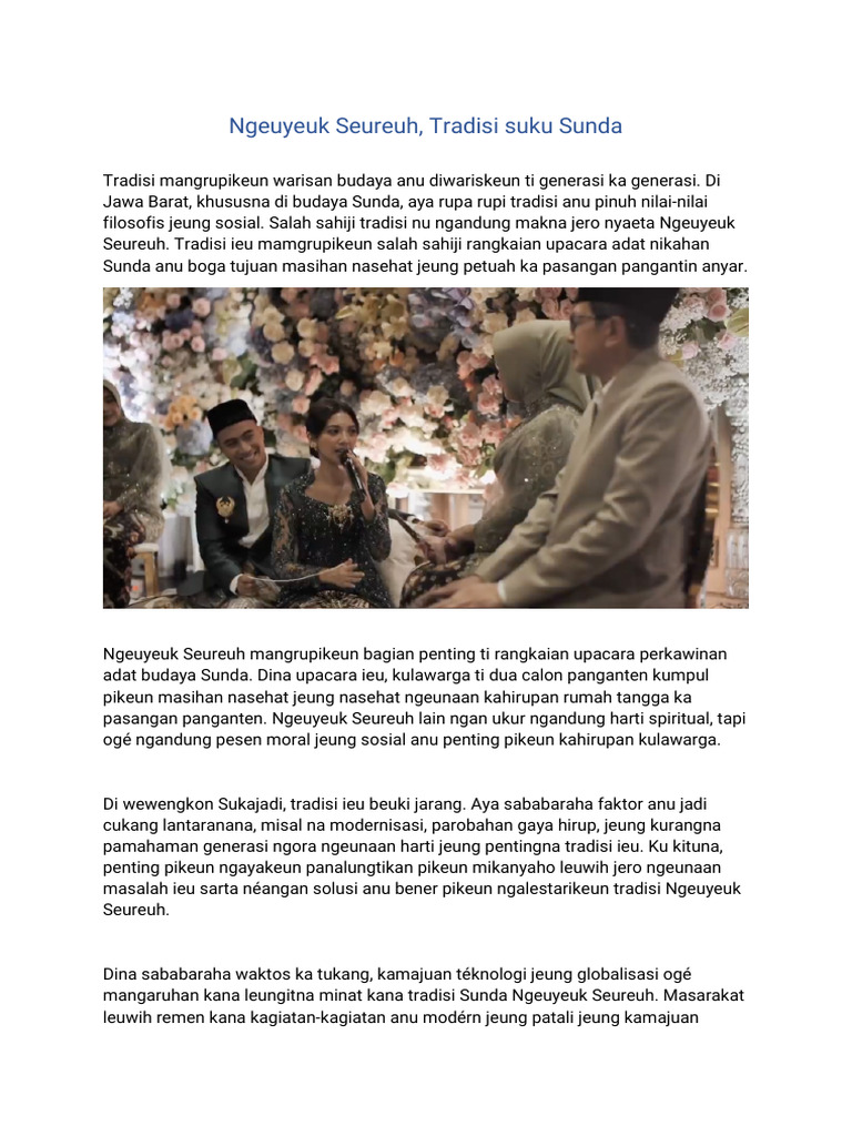 Ngeuyeuk Seureuh Artikel | PDF