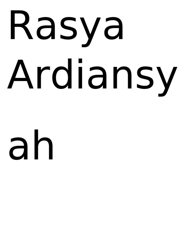 Rasya Ardiansyah | PDF