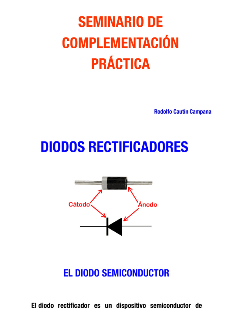 Unidad 3 Diodos Rectificadores | PDF