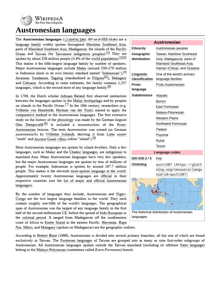 Austronesian Languages | PDF | Languages Of Southeast Asia | Language ...