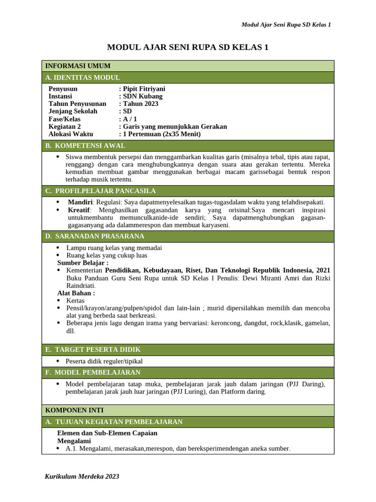 MA SENI RUPA K1 Keg 3 (datadikdasmen.com) | PDF