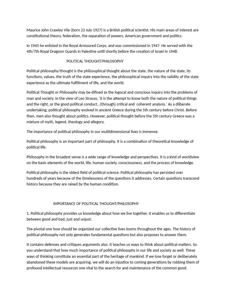 Political Thought | PDF