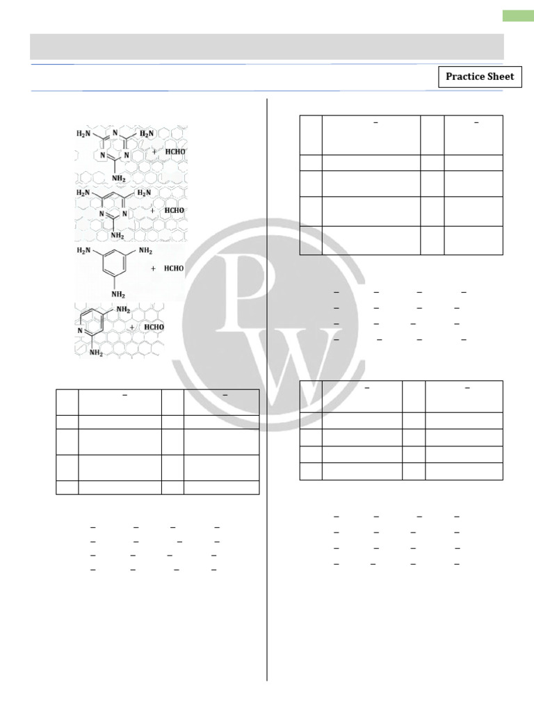 Polymer and Practical Organic Chemistry - Practice Sheet - Manzil Legends-Jee | PDF